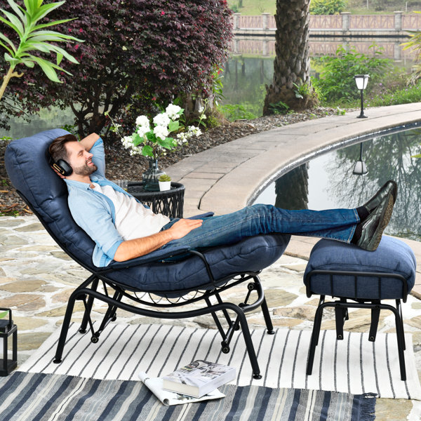 Hokku Designs Brochan Metal Outdoor Rocker Chair & Reviews | Wayfair