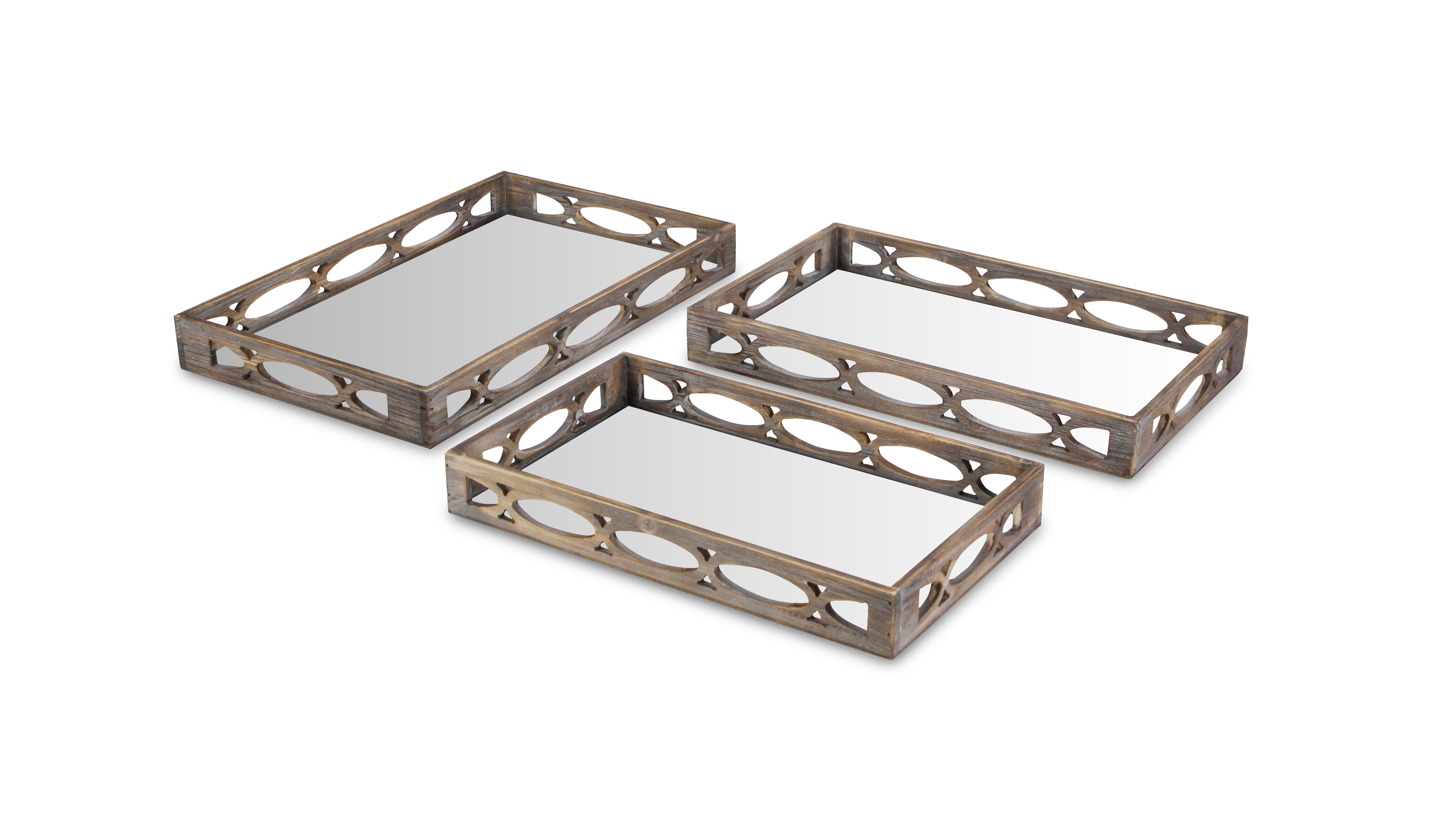 Cheungs 3 Piece Wooden Vanity Tray Set - Wayfair Canada