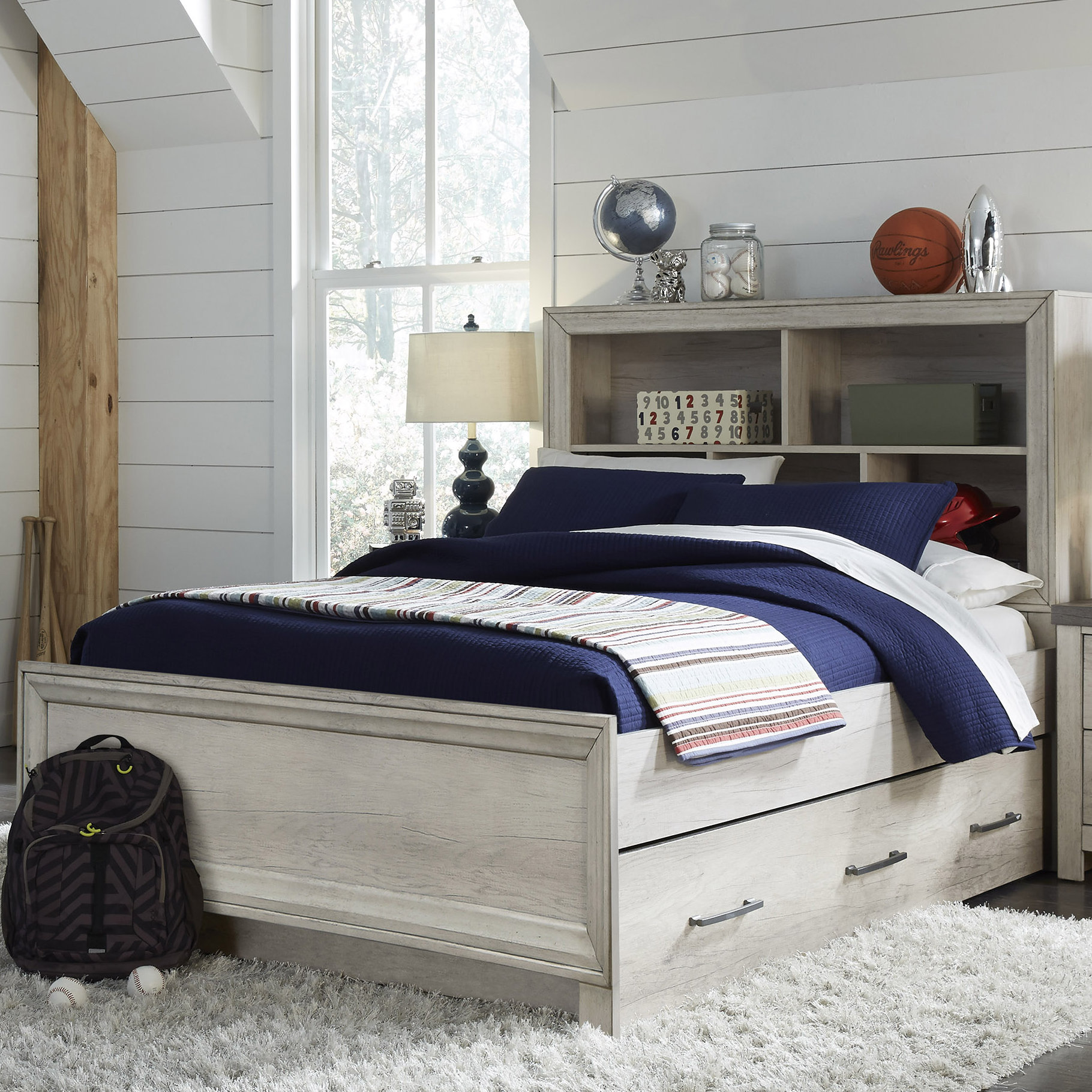 Sand & Stable™ Lit bibliothèque avec lit gigogne Carlota et ...