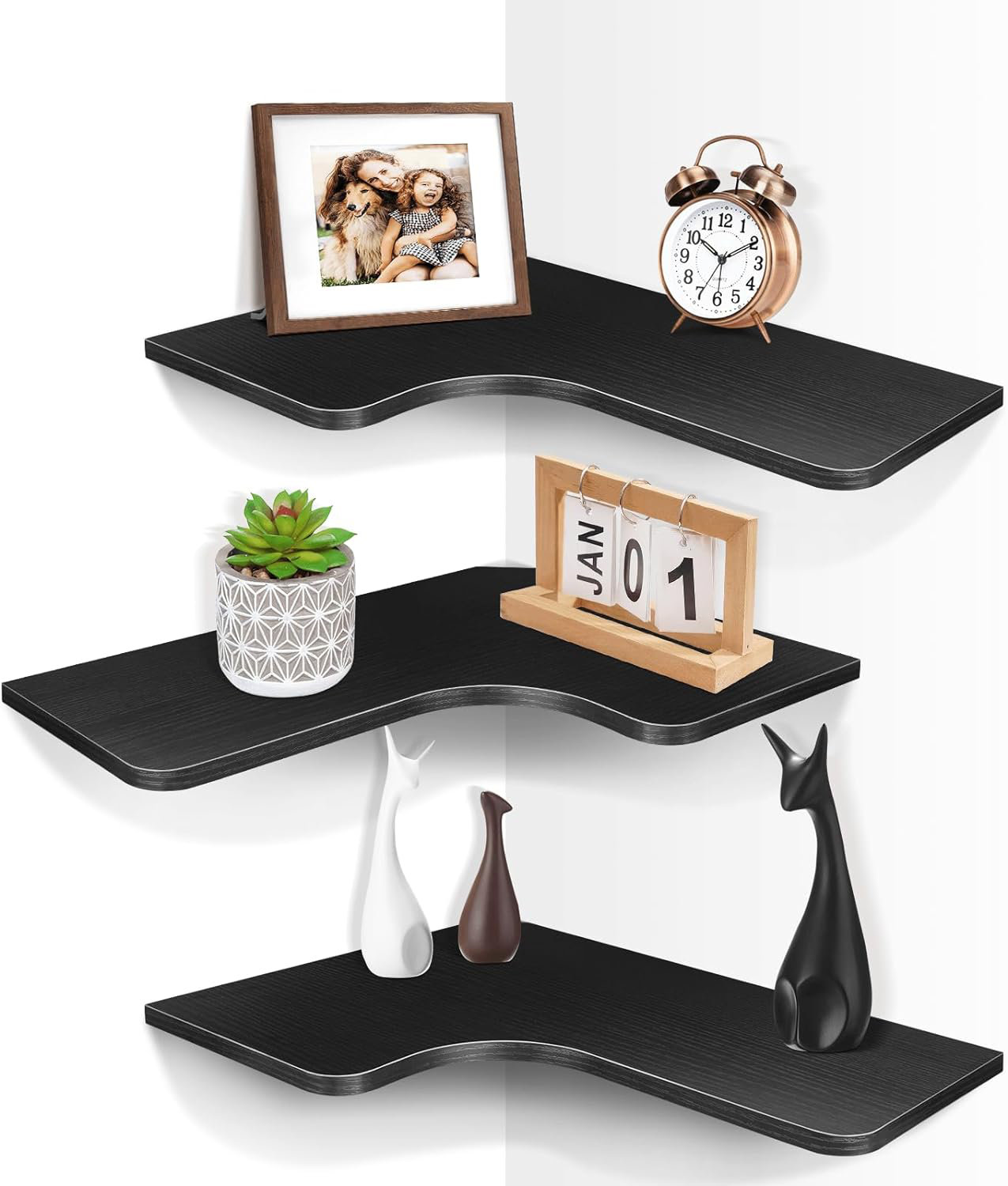 17 Stories Clovill 3 Piece Corner Shelf | Wayfair