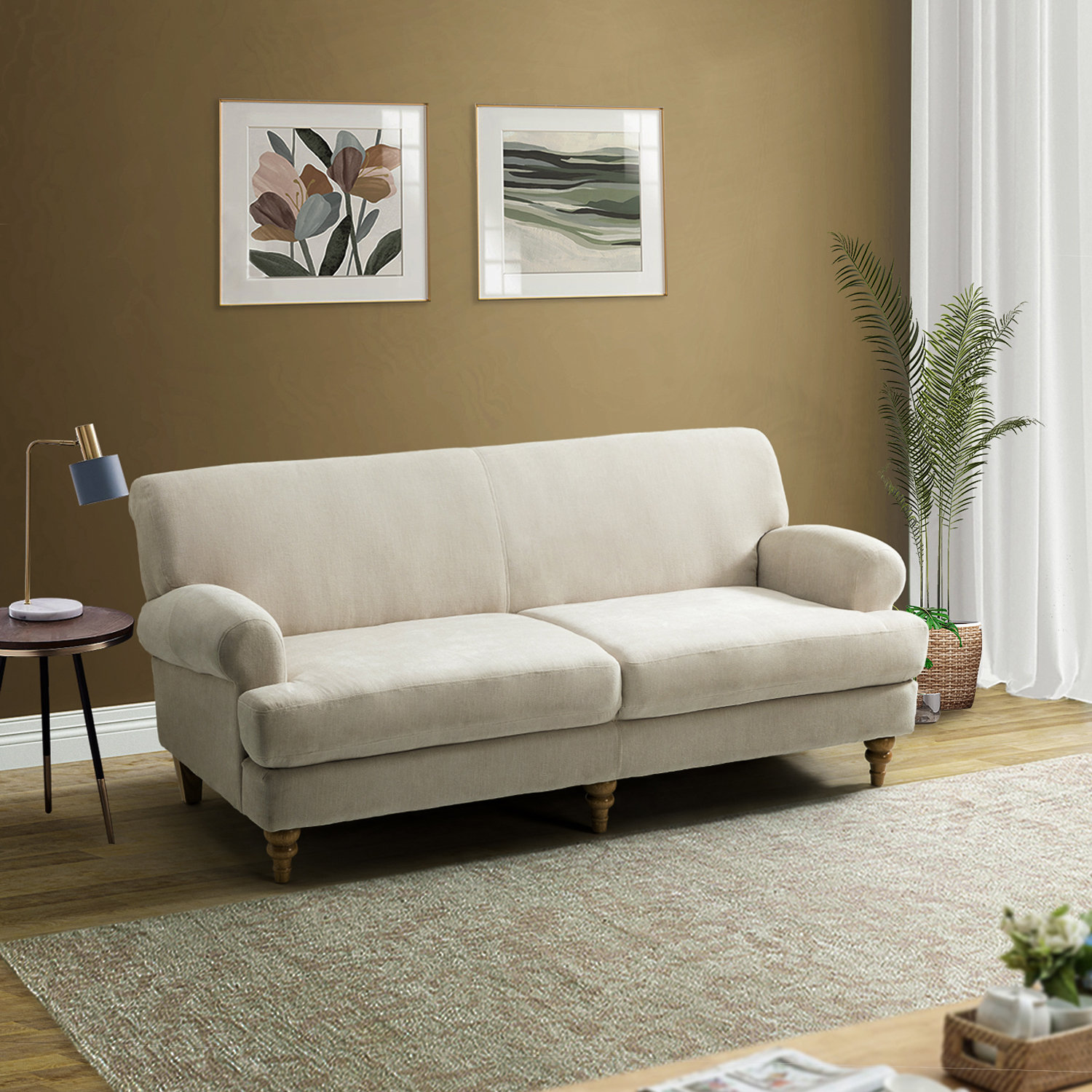 Lark Manor™ Abdelrahmane 78.5" Chenille Rolled Arm Sofa | Wayfair