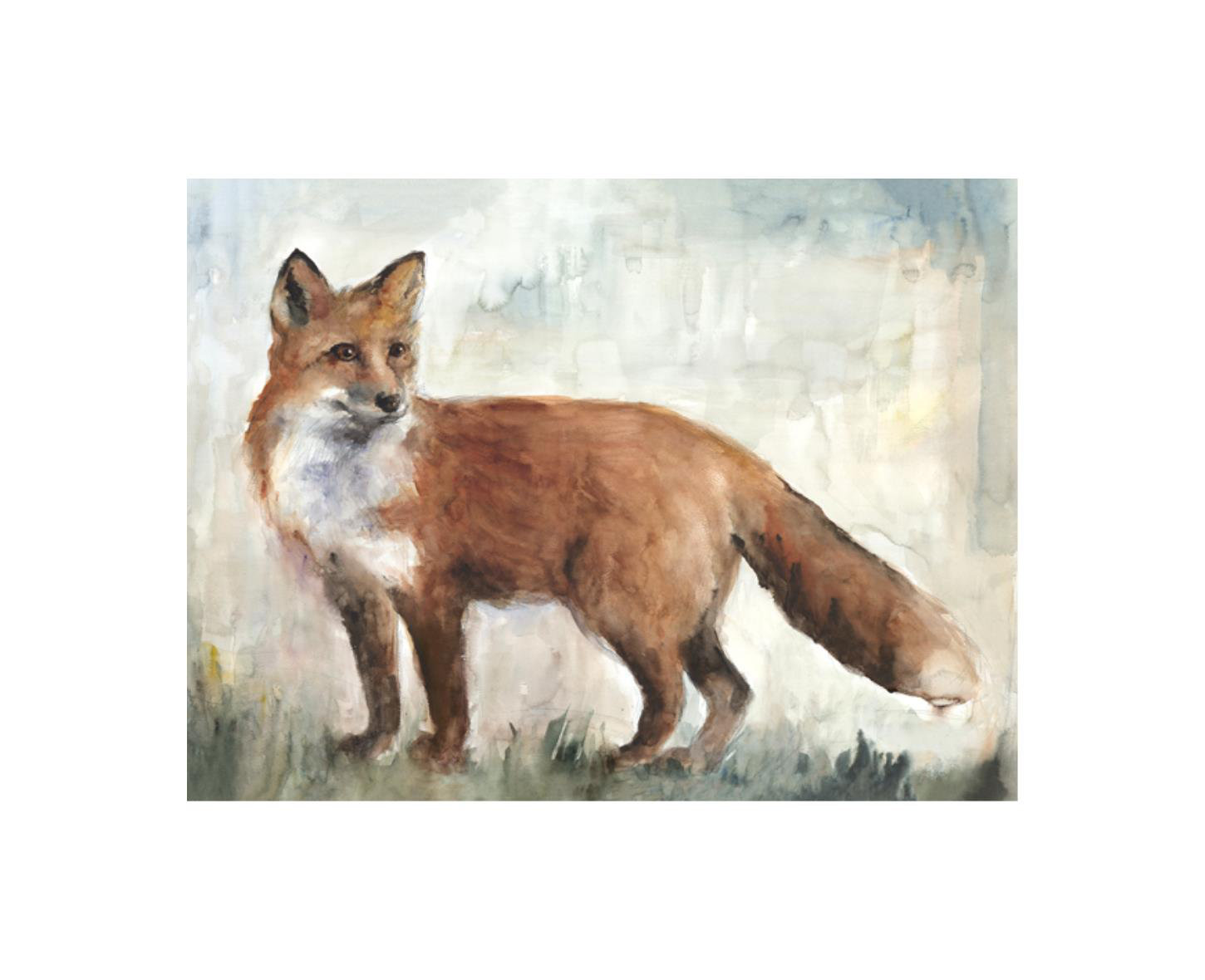 Chelsea Art Studio Fox in Woods by Michelle Bennett - Painting Print ...
