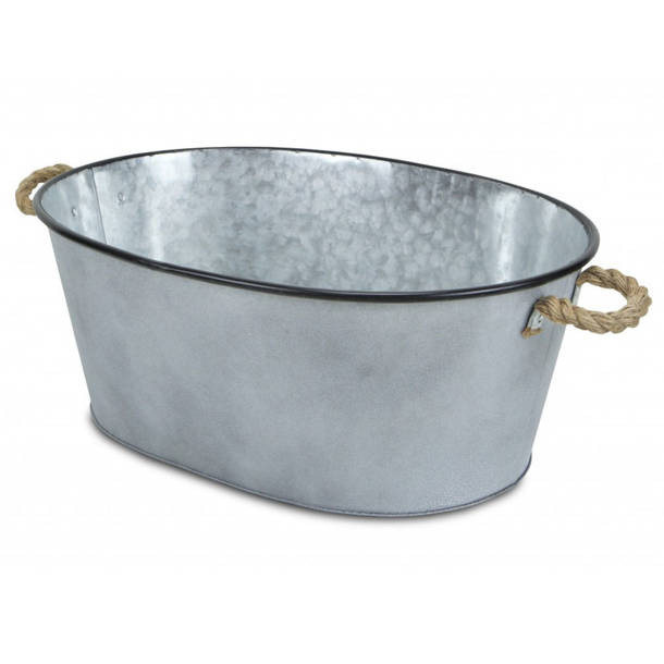 Gracie Oaks 2 Piece Galvanized Metal Bucket Set & Reviews | Wayfair