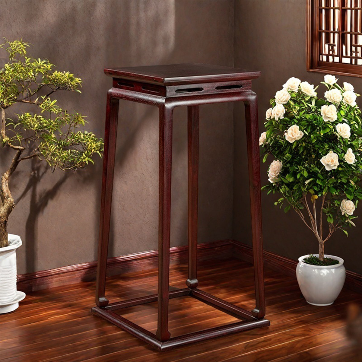 Sleek Surface Designs Chinese flower rack household simple floor place ...