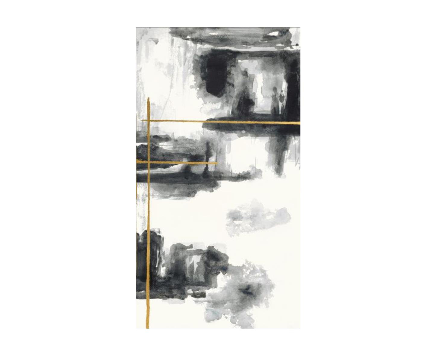 Chelsea Art Studio Gold Line I by Sara Brown - Wrapped Canvas Painting ...