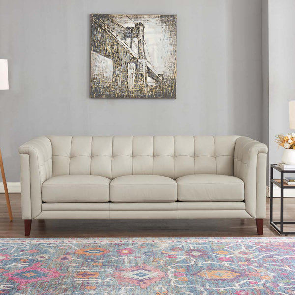 Beige Leather Sofas You'll Love | Wayfair
