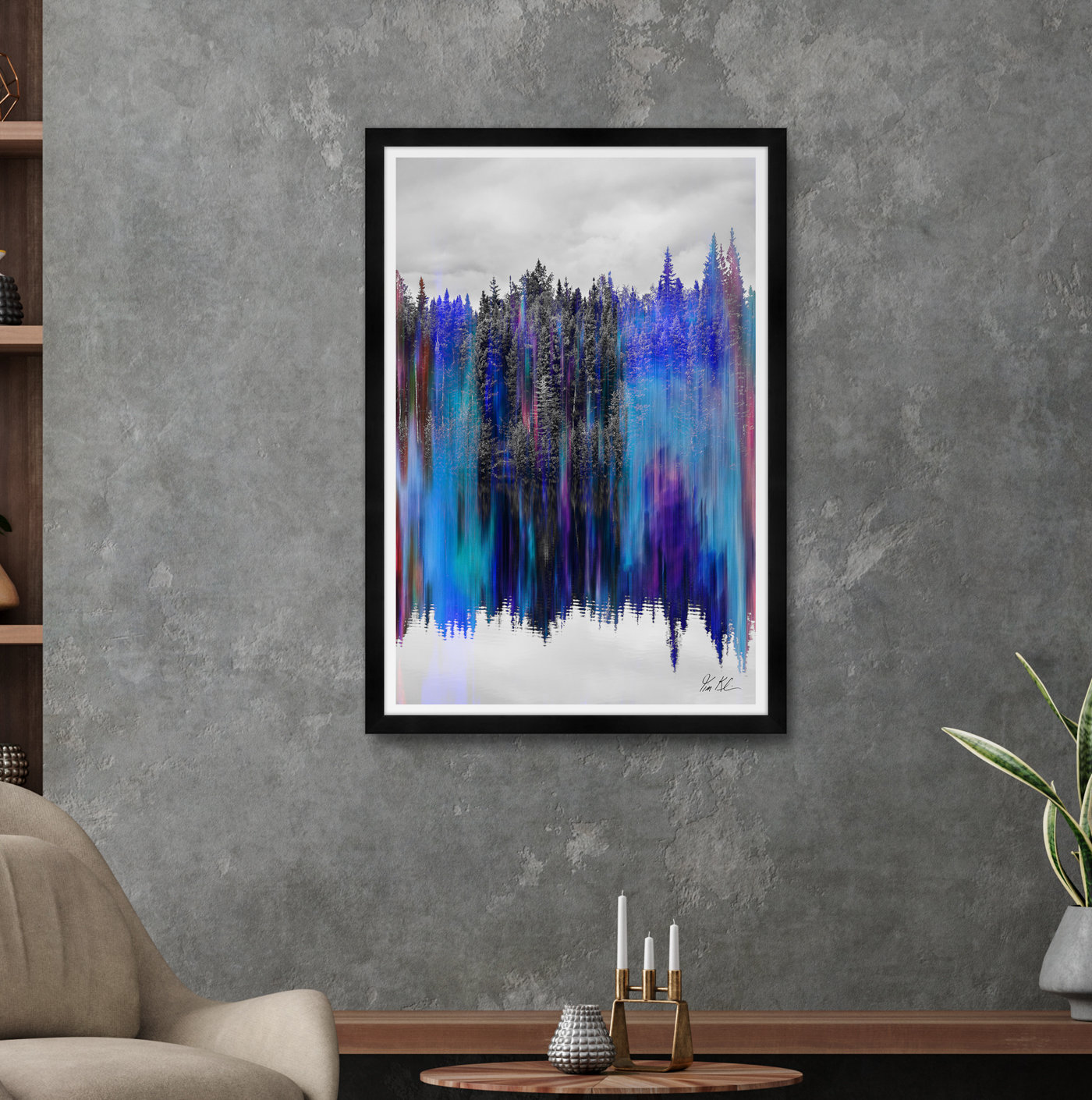 Tim Klein Photography Reflective Treescape in Blue by Tim Klein ...