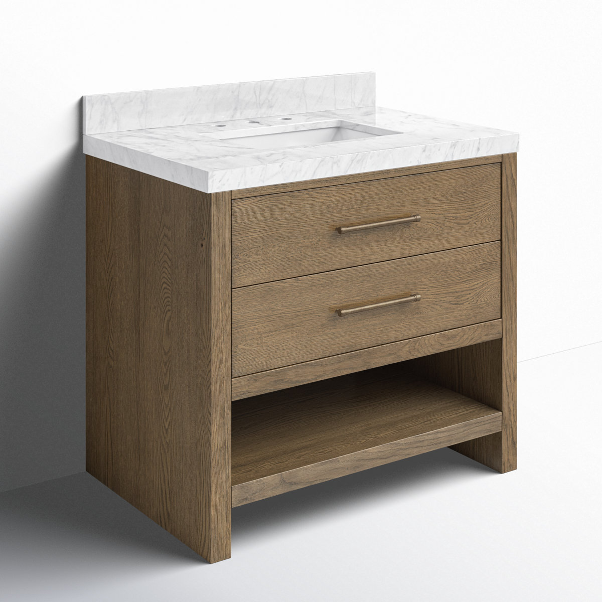 Four Hands Anthem Single Vanity-Carrara Marble | Perigold