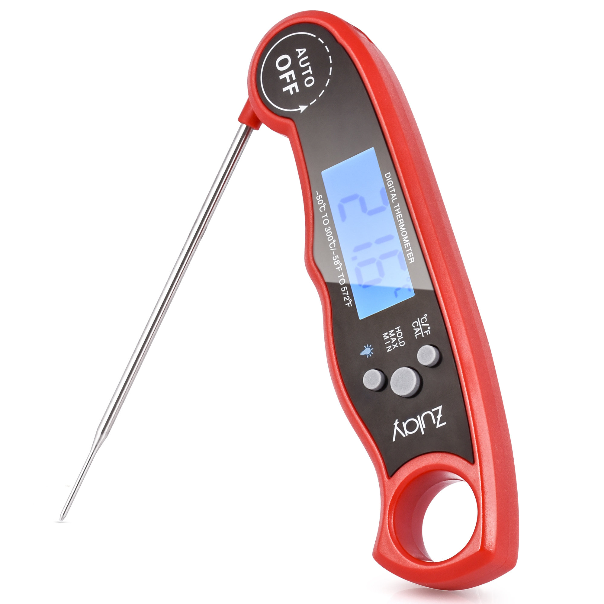 Zulay Kitchen Instant Read Food Thermometer Waterproof Digital Meat ...