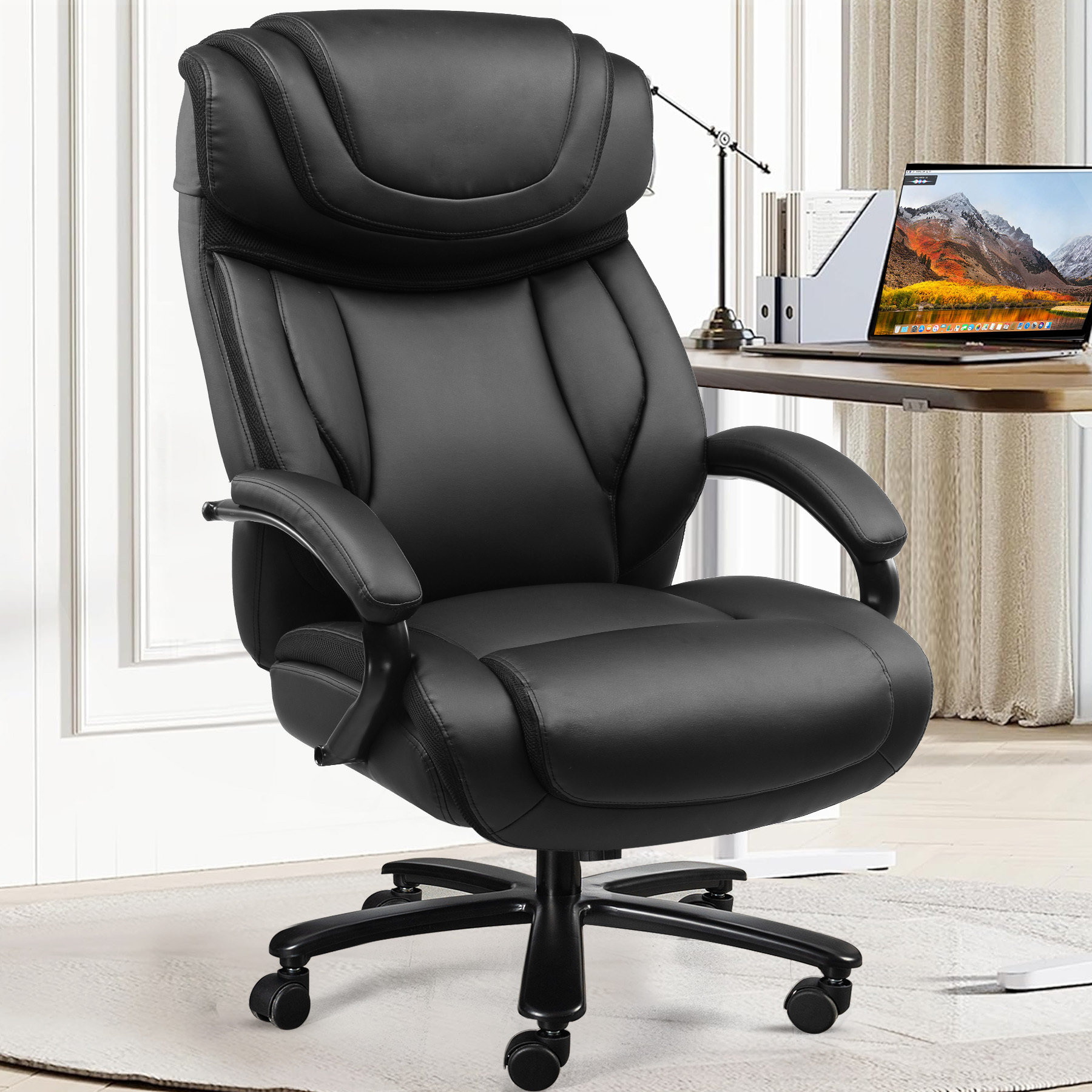 Latitude Run® Office Chair Big&Tall Executive Chair 500lbs Heavy Duty ...
