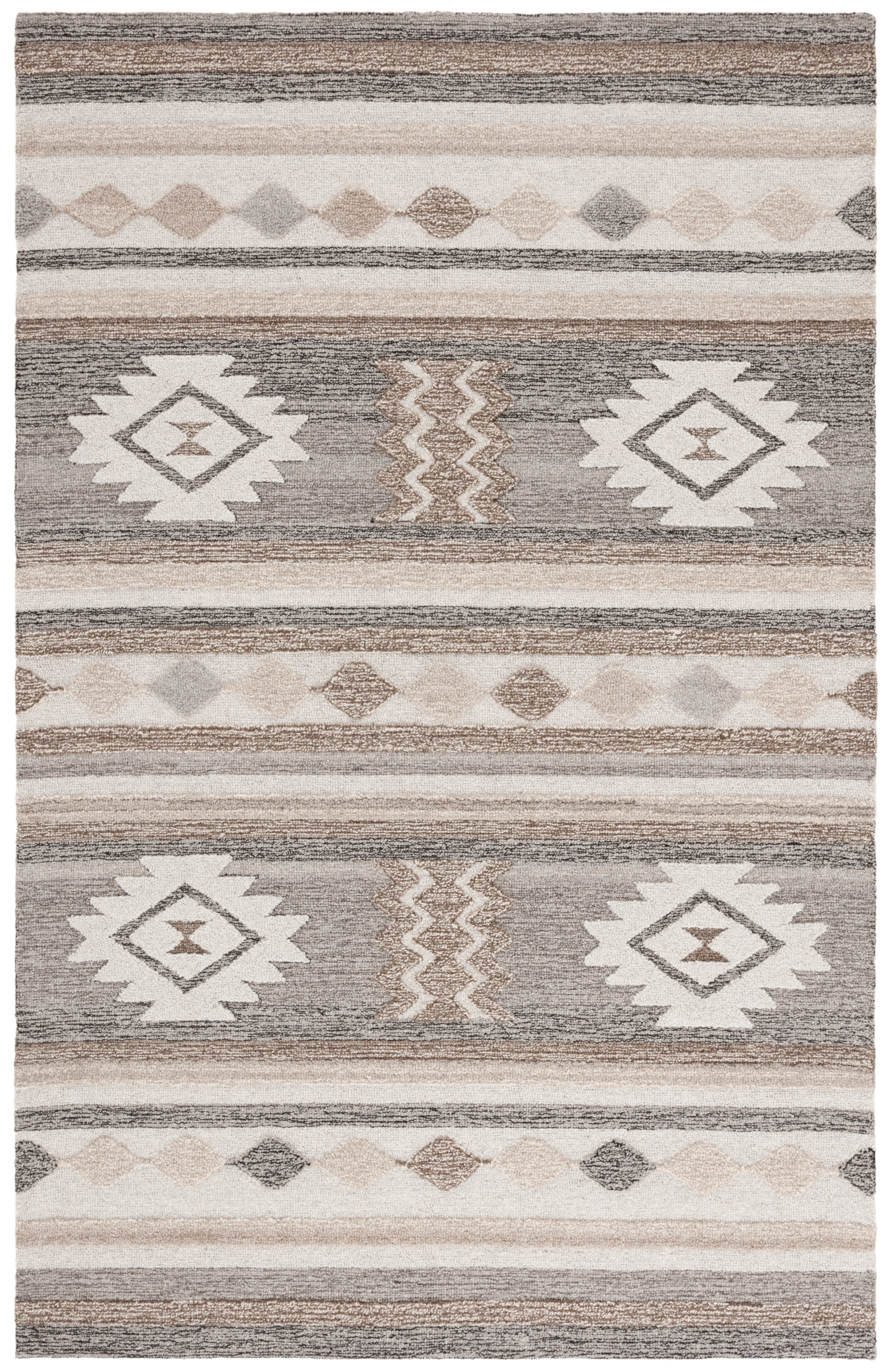 Foundry Select Wakeisha Ebony Hand Tufted Wool Cotton Southwestern Rug ...
