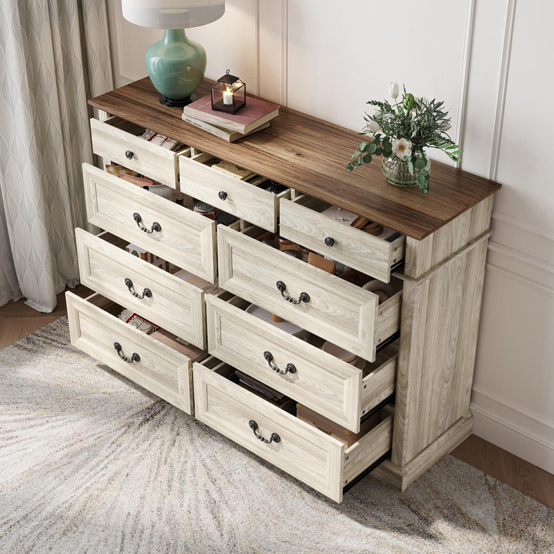 The Twillery Co.® Bridgeport 9 Drawer 53.5'' W Double Dresser & Reviews ...