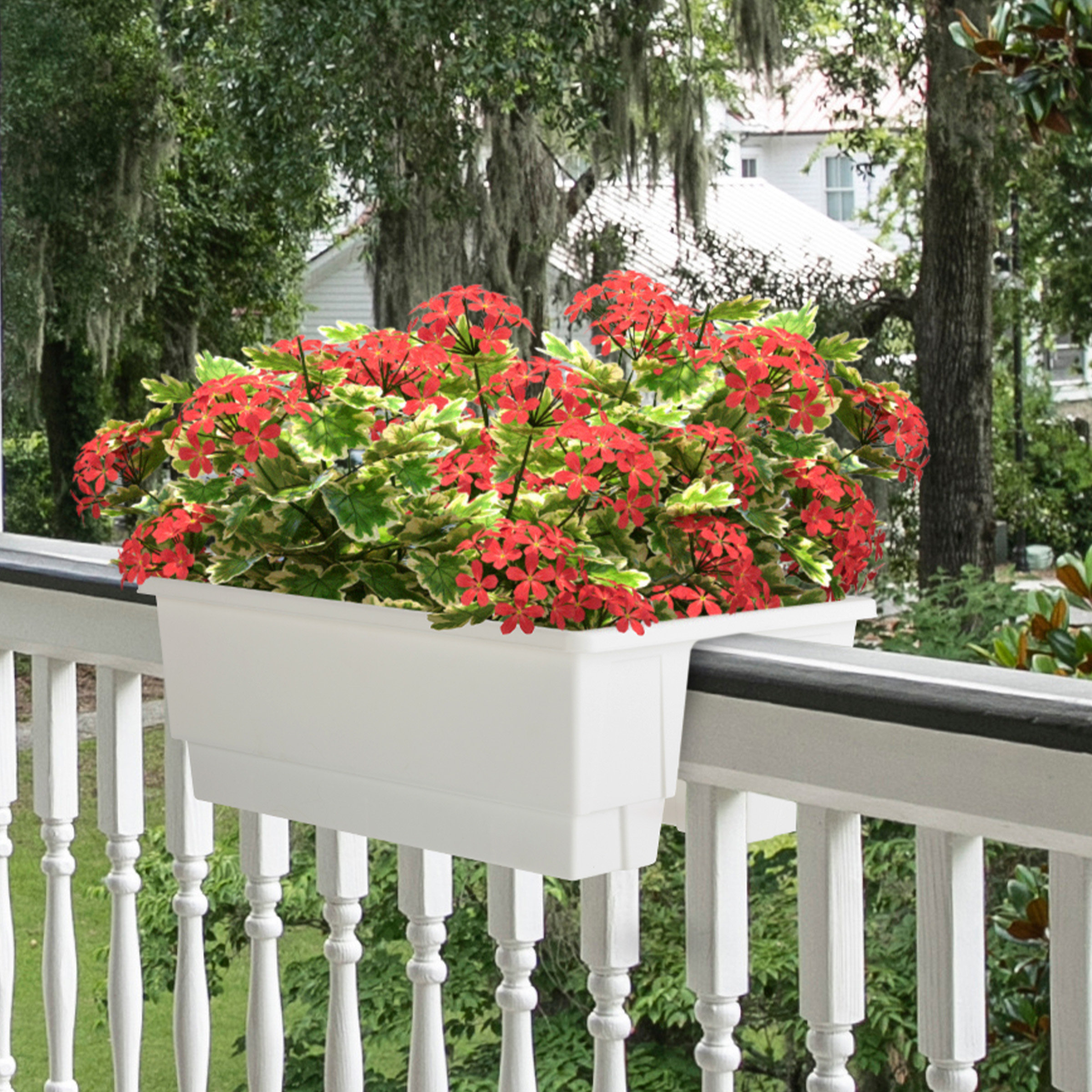 Latitude Run® Lliwen Plastic Railing Planter - Wayfair Canada