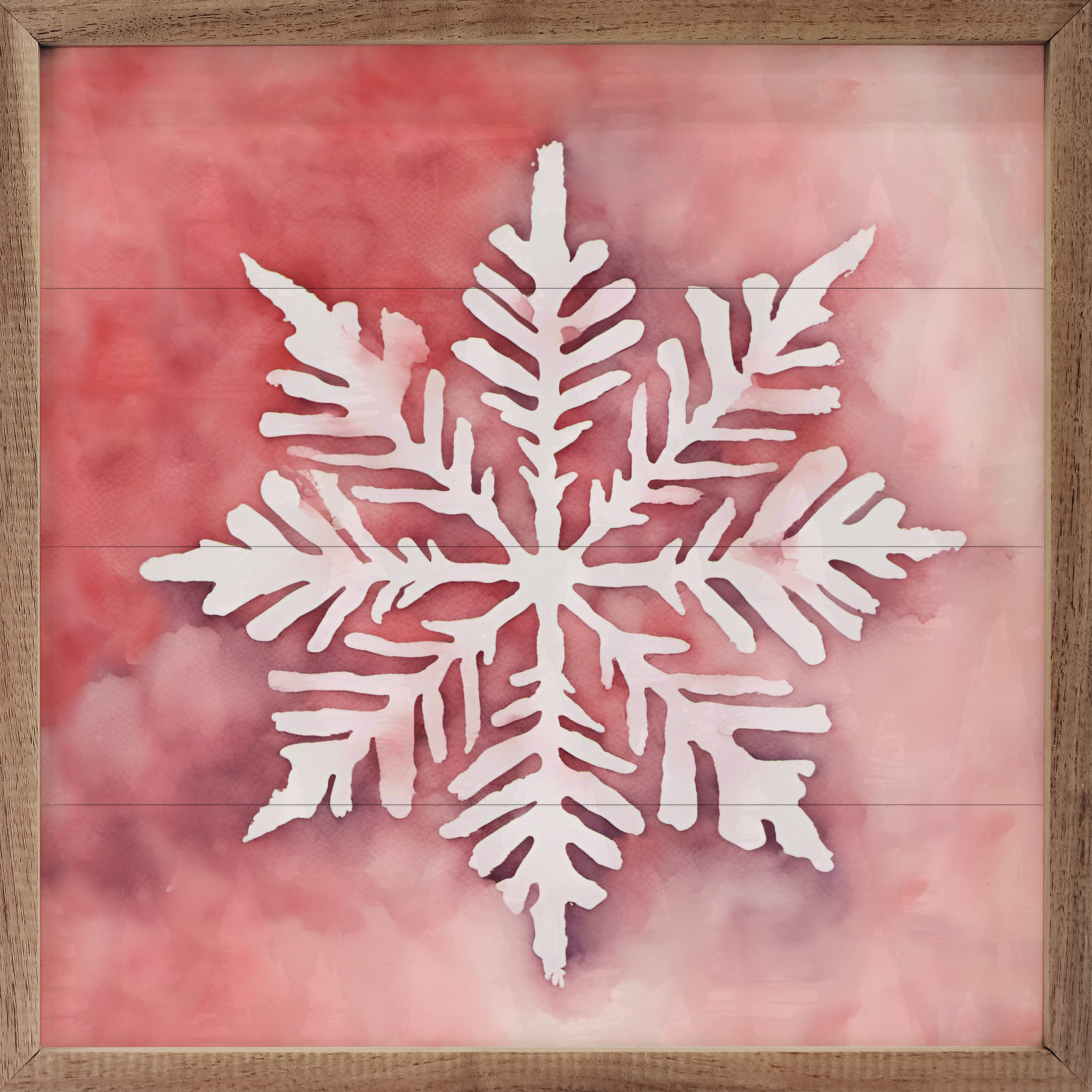 Winston Porter White Eight Point Snowflake Pink | Wayfair