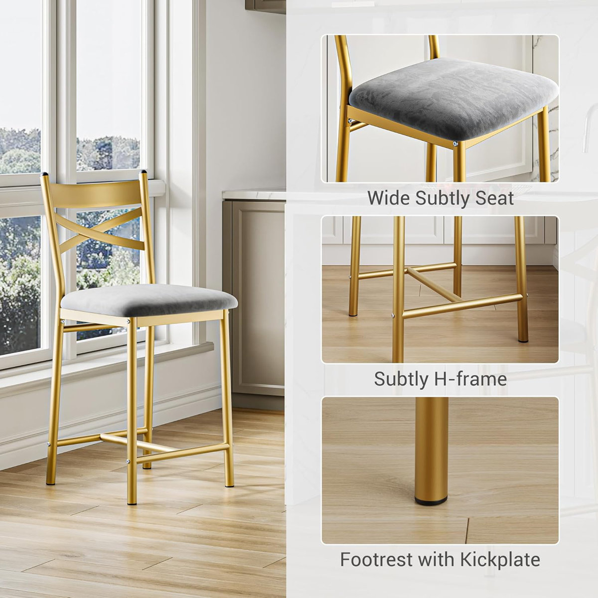 Mercer41 Bar Stools Set of 2 | Wayfair