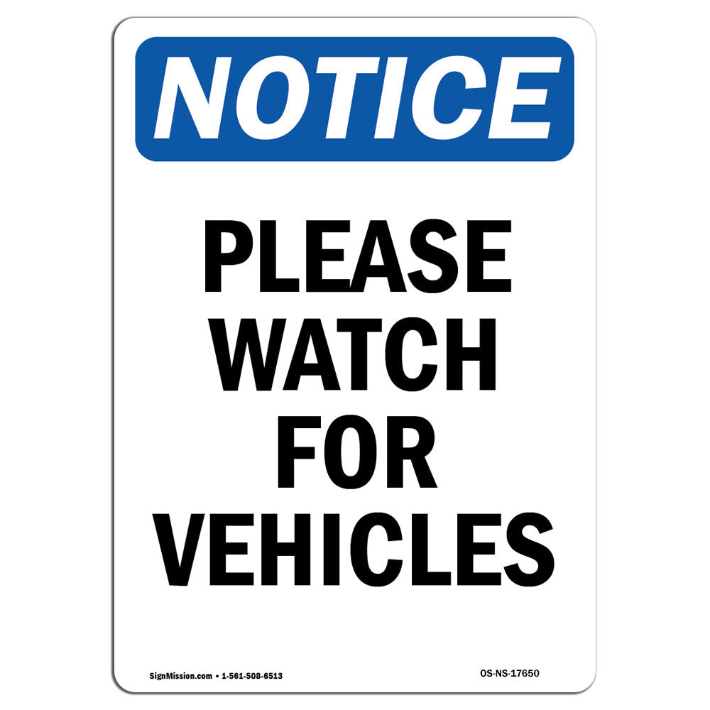 SignMission Please Watch for Vehicles Sign | Wayfair