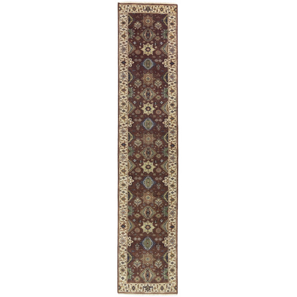 Canora Grey Remiyah Oriental Handmade Hand-Knotted Runner 2'6" x 11'9 ...