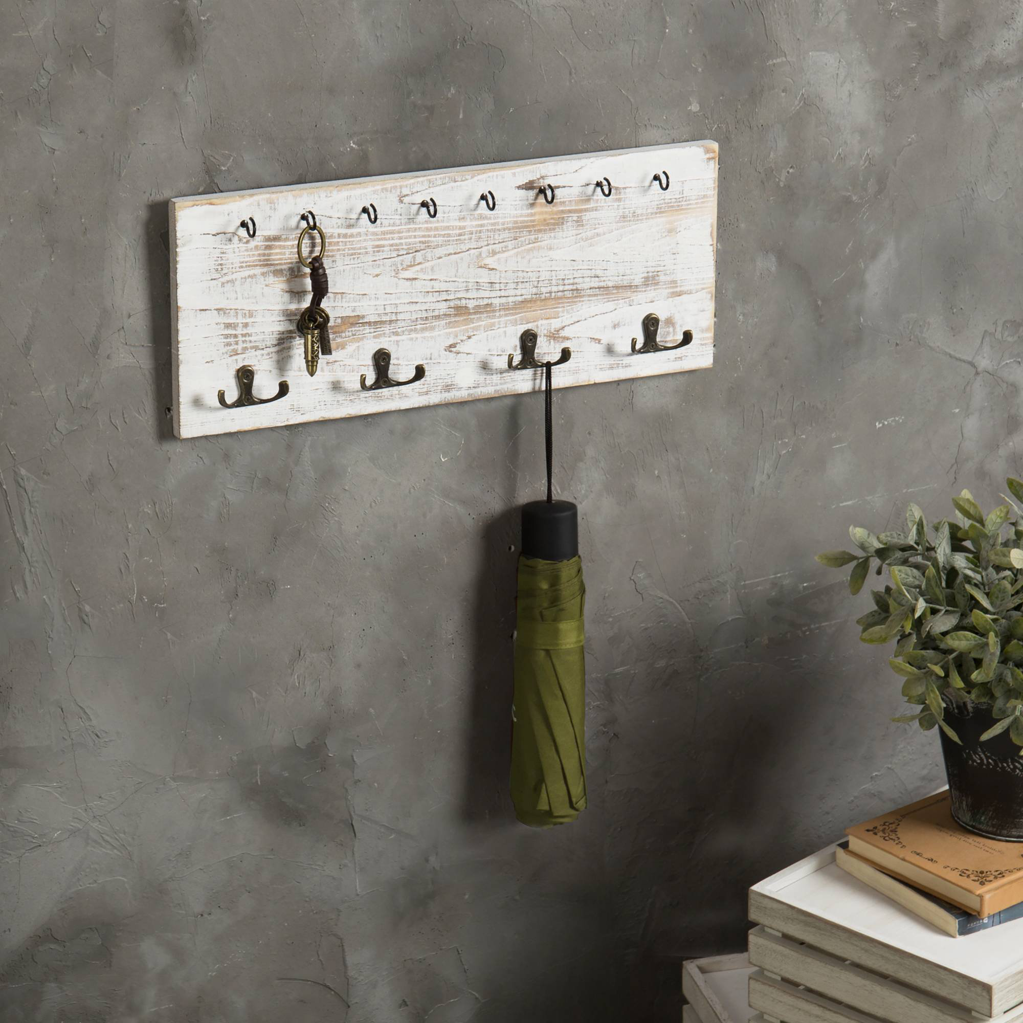 Gracie Oaks Vincenzia 16-Hook Solid Wood Wall Hooks | Wayfair