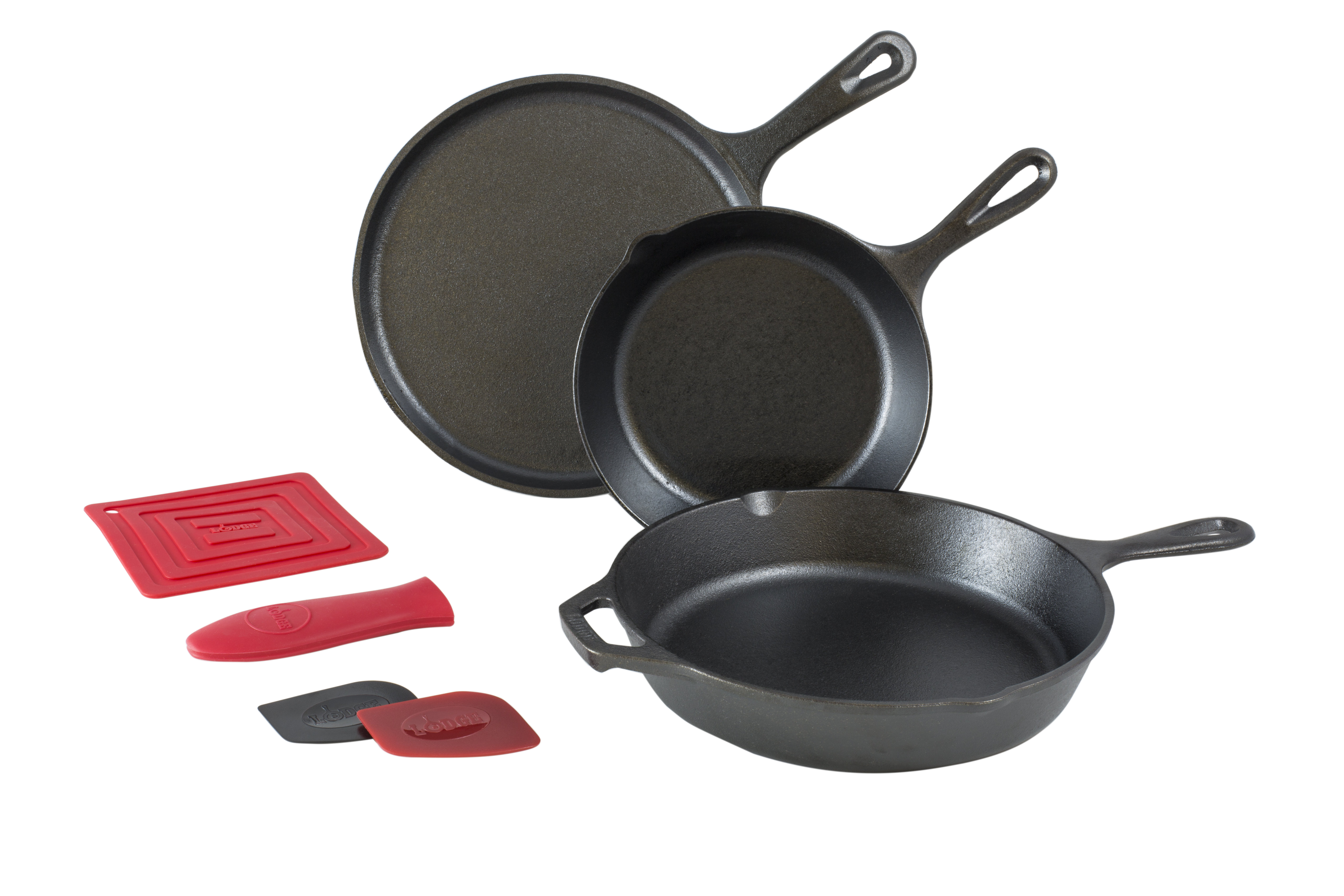 Lodge 7 Piece Cast Iron Essential Skillet Set & Reviews | Wayfair