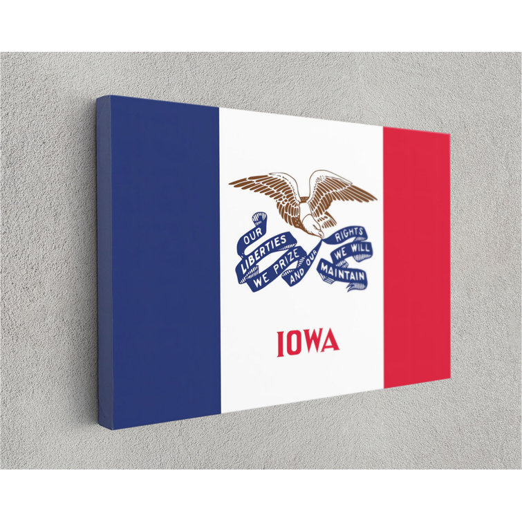 Red Barrel Studio® Iowa State Flag USA Flags Edition Canvas Wall Art ...