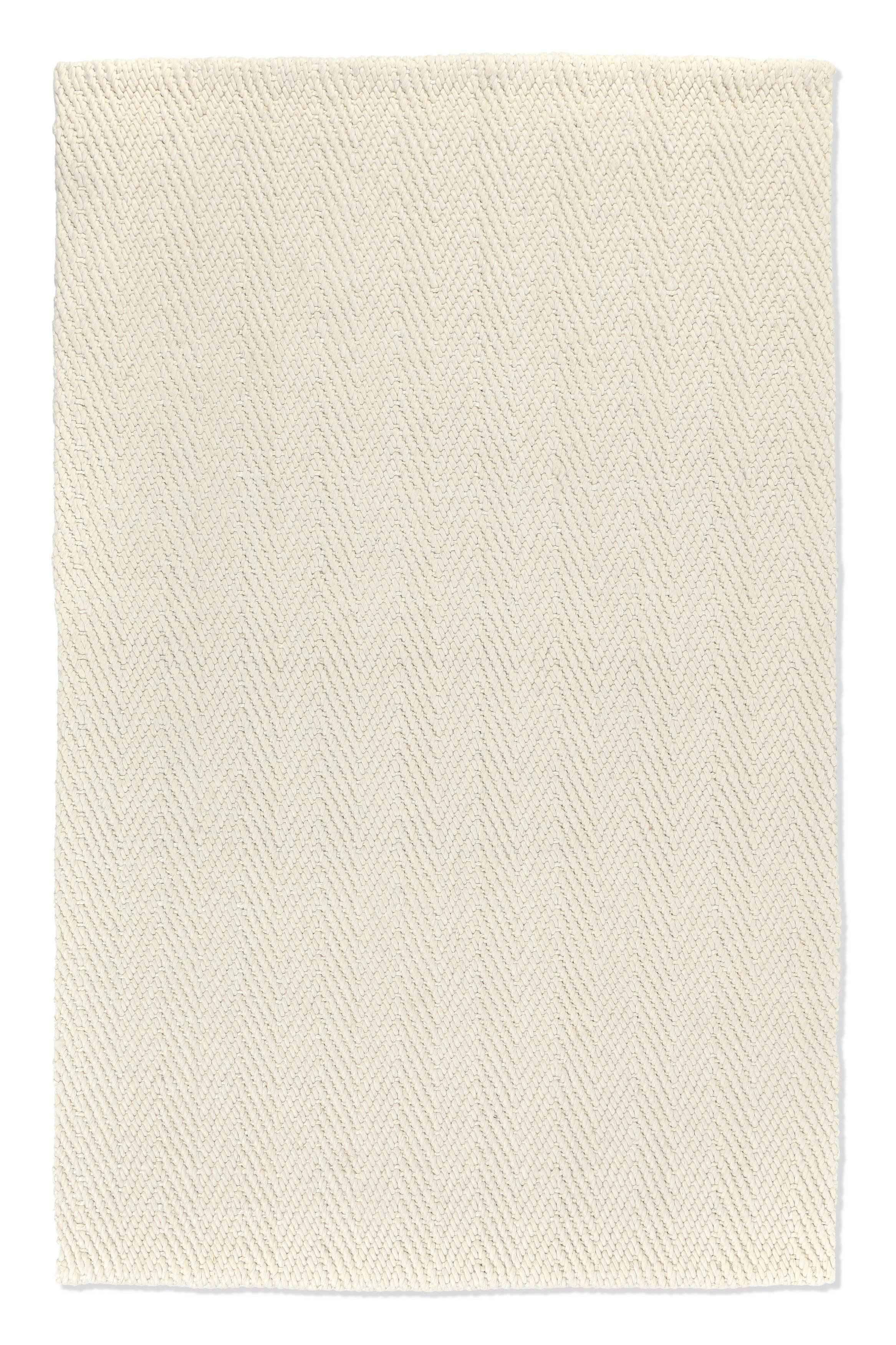 Villa by Classic Home Herringbone Hand Woven Wool Blend Fabric Ivory ...