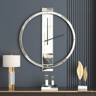 Black Medium Wall Clocks You'll Love | Wayfair