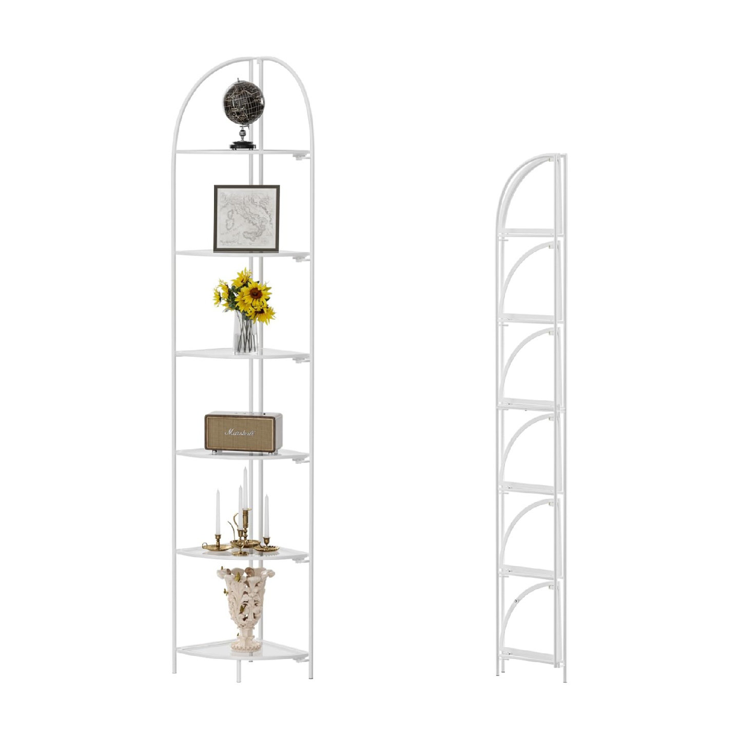 17 Stories Foldable Corner Shelf, Metal Corner Plant Stand - Wayfair Canada