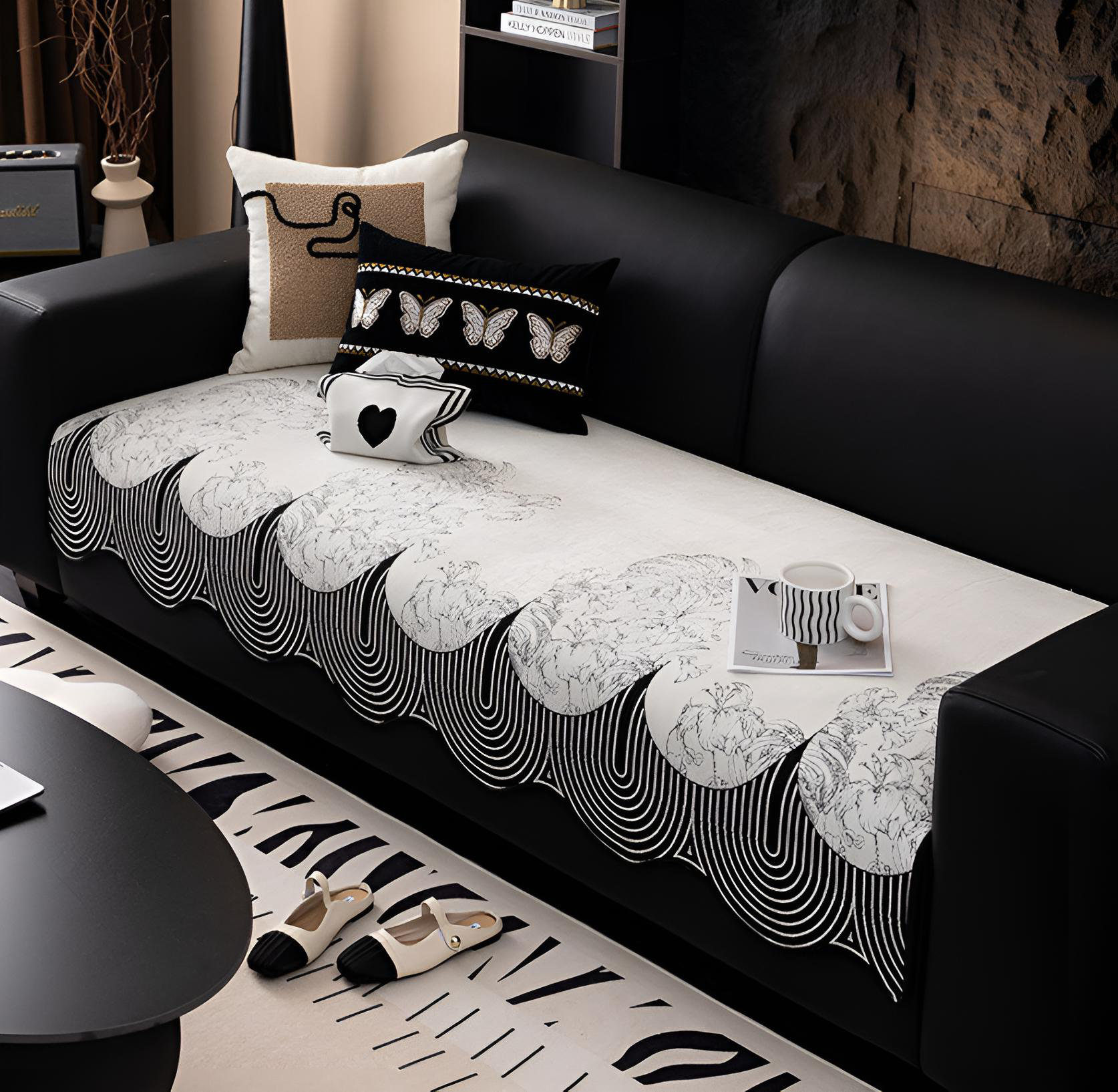 Latitude Run® Non-Slip Seat Cushion, All-Season, Irregular Sofa Mat ...