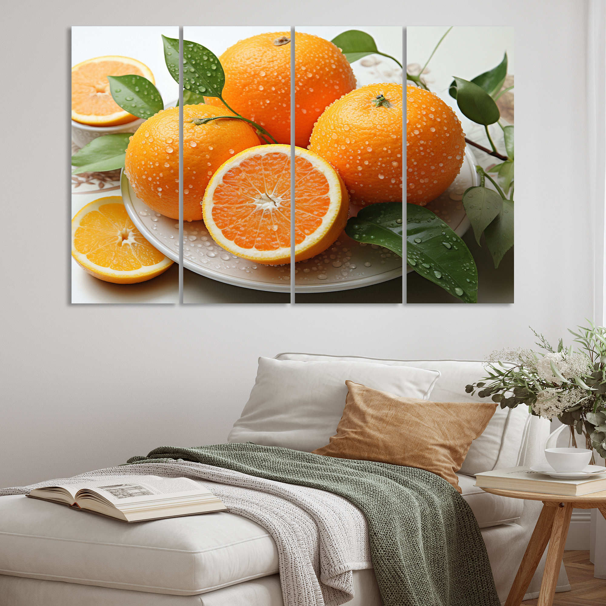 Design Art Fruit Orange Delight Pointillism I - Food & Beverage Wall ...