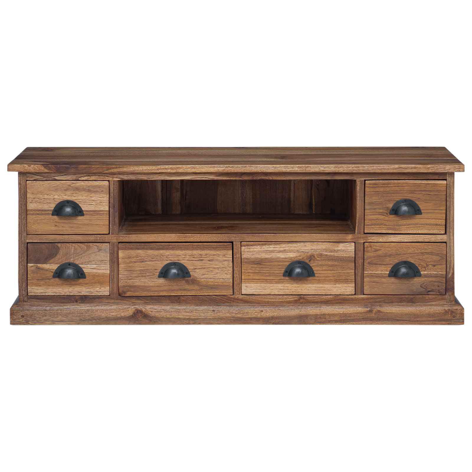 17 Stories TV Stand With Drawer Natural 110 X 30 X 40 Cm Solid Teak ...