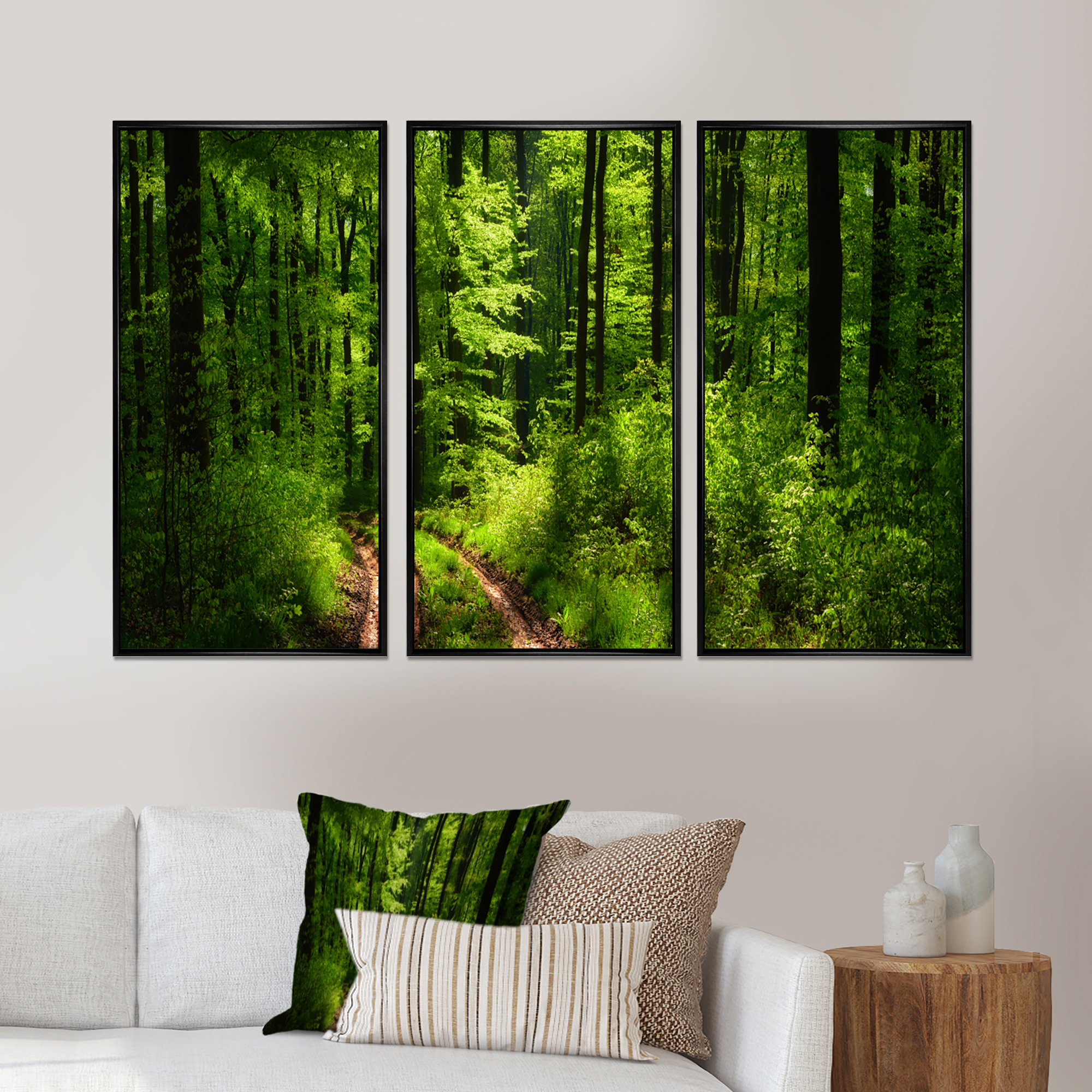 Millwood Pines Fascinating Greenery In Wild Forest - Forest Framed ...