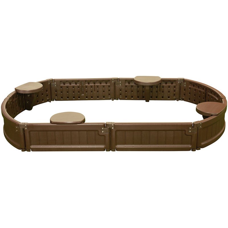 Vandue Corporation 72'' x 8.25'' Plastic Round Sandbox with Cover ...