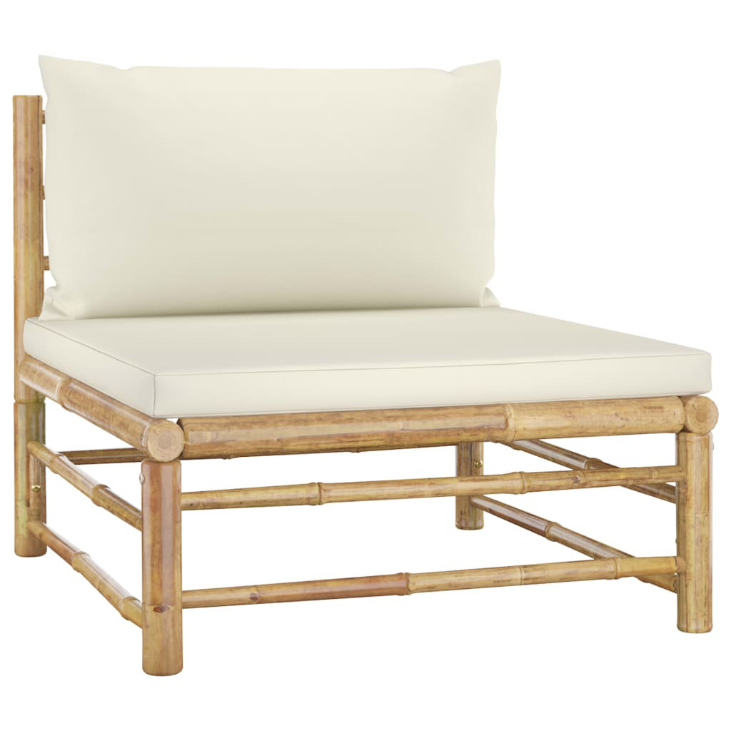 Bay Isle Home™ Patio Middle Sofa with Cushions Bamboo & Reviews | Wayfair