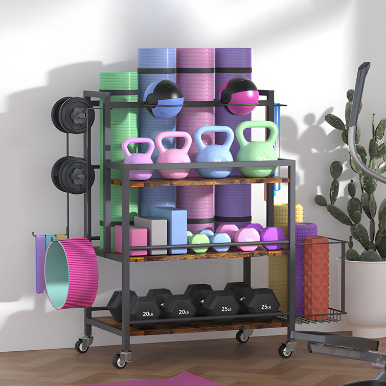 17 Stories Abbie-Louise Metal Freestanding Multi-Use Sports Rack ...