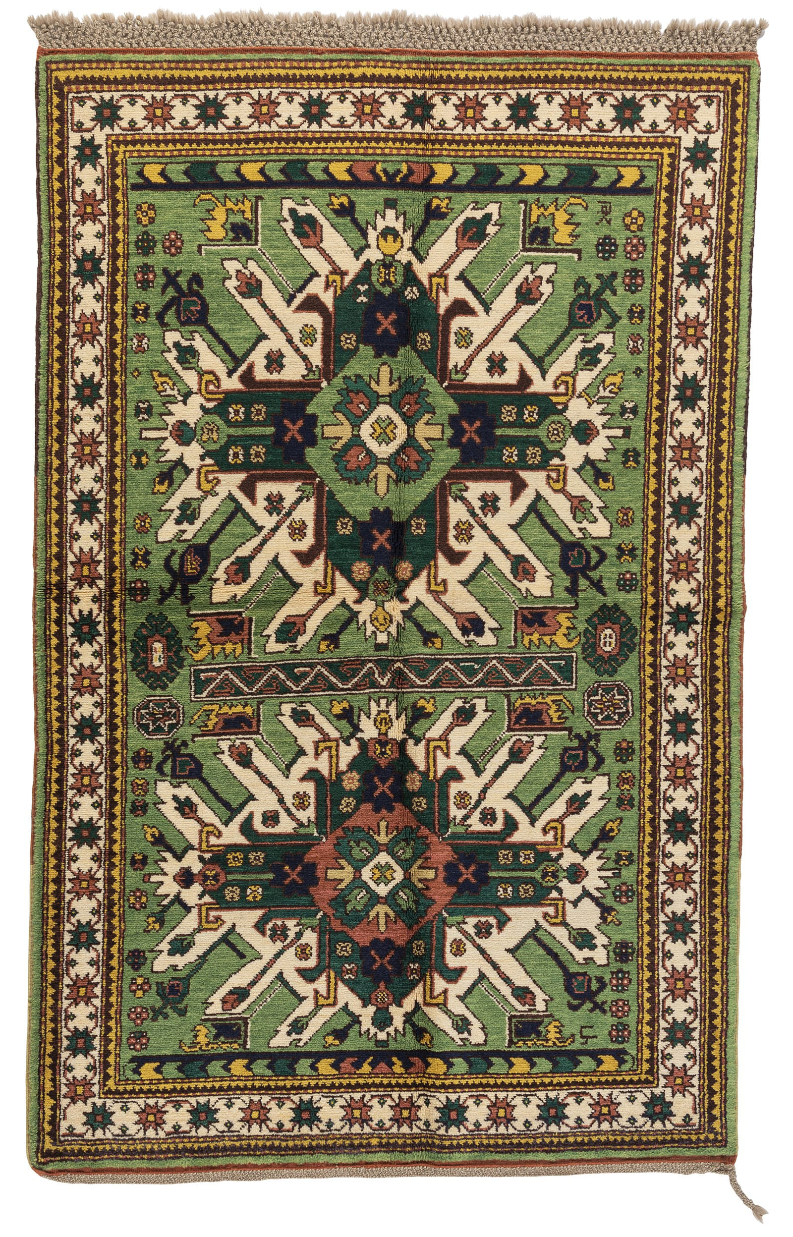 Tufenkian Kazak Oriental Hand-Knotted Rectangle 5' x 7' Wool Area Rug ...