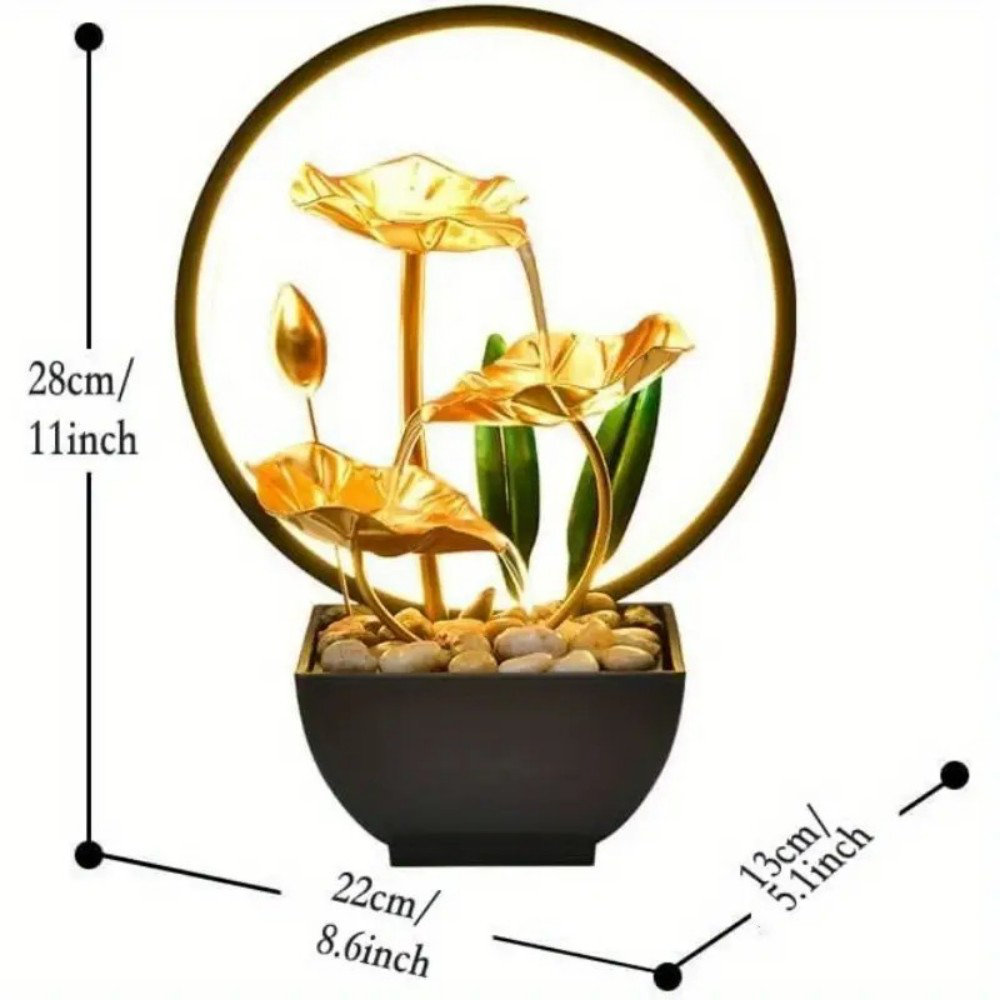 Ebern Designs Water Fountain Indoor Waterfall Fountain Tabletop ...