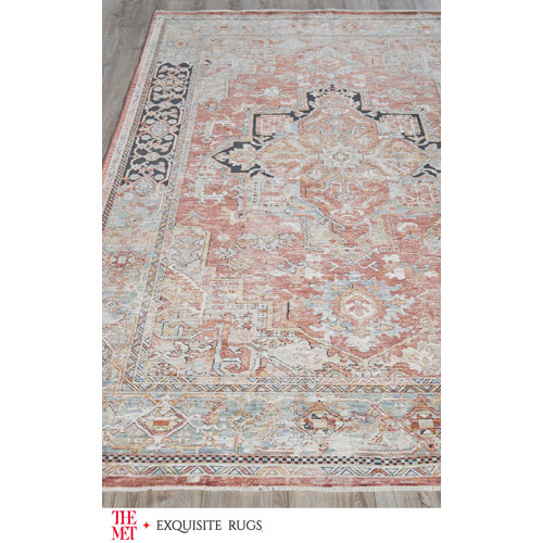 Exquisite Rugs The Met x Exquisite Rugs Antique Loom Rust/Black Area ...
