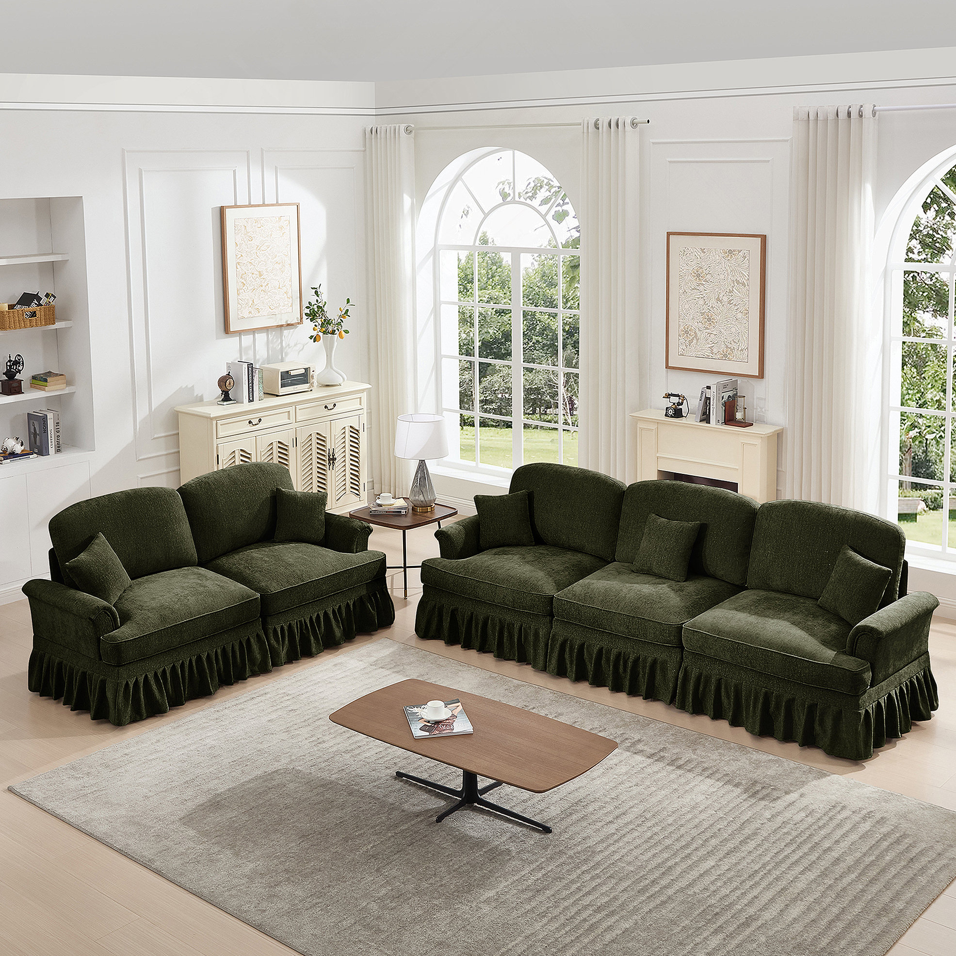 Red Barrel Studio® Classic 2 Piece Modular Couch Set With Removable ...