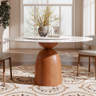 Orren Ellis Farmhouse Kitchen Turntable Round Dining Table With Lazy ...