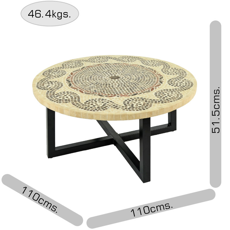 Rosalind Wheeler Avignon Garden Stone Mosaic Coffee Table | Wayfair.co.uk