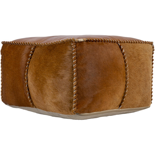 Viv + Rae™ Leather and Hair on Hide Pouf & Reviews | Wayfair