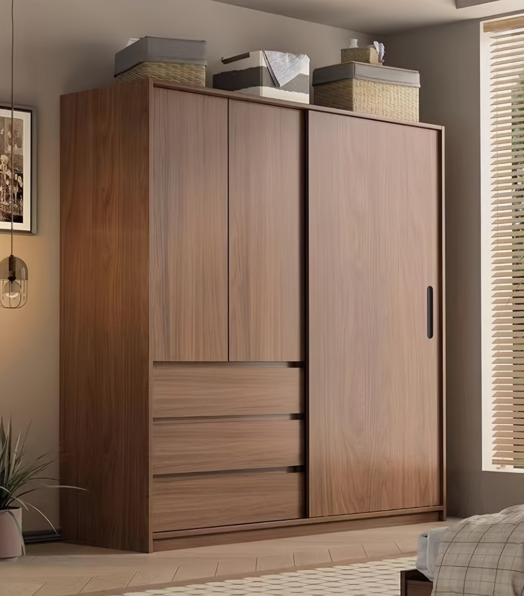 marlao Simple Classic Dark Wardrobe | Wayfair