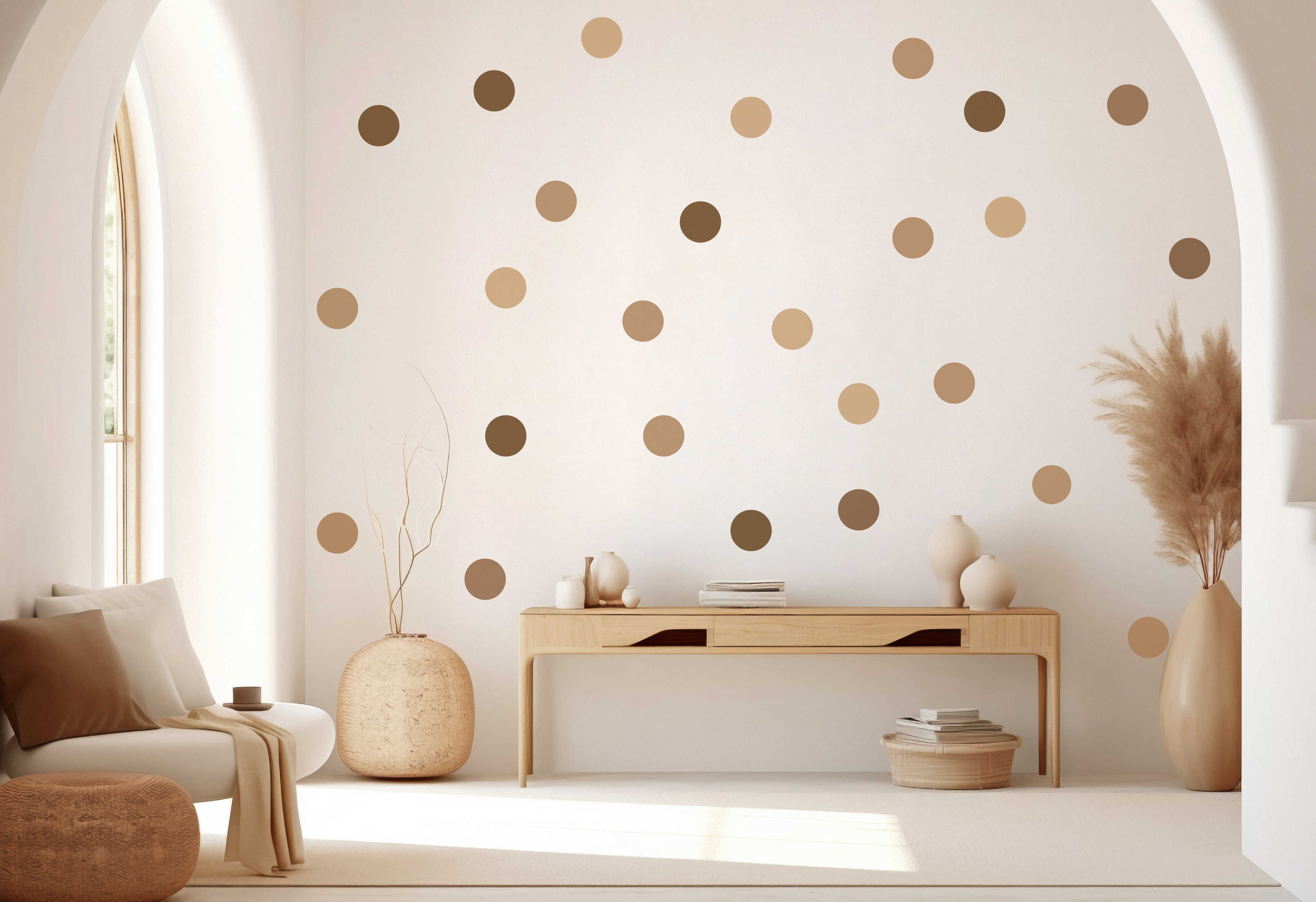 Latitude Run® Pack Of 40 Dot Halftone Polka Dot Wall Stickers, Earth ...