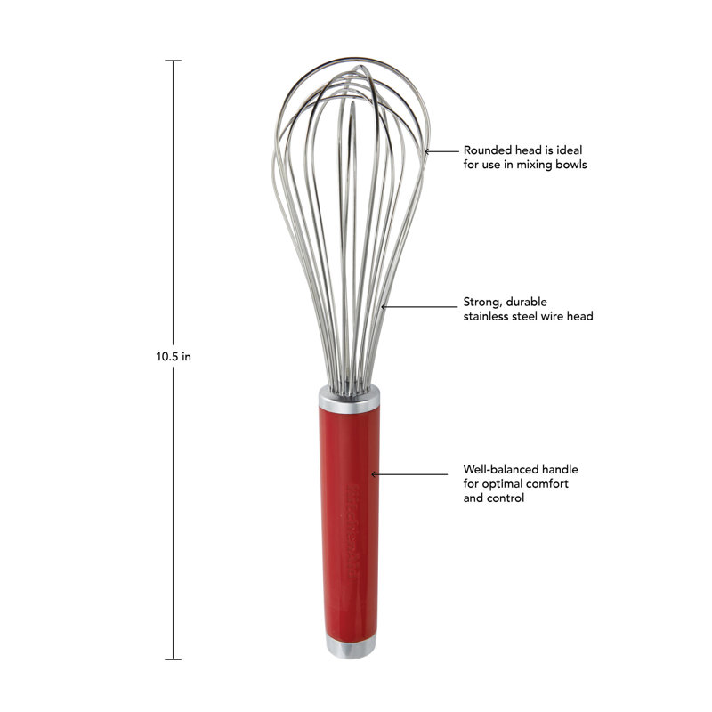 KitchenAid® Classic Utility Whisk, 10.5-Inch, Red & Reviews | Wayfair