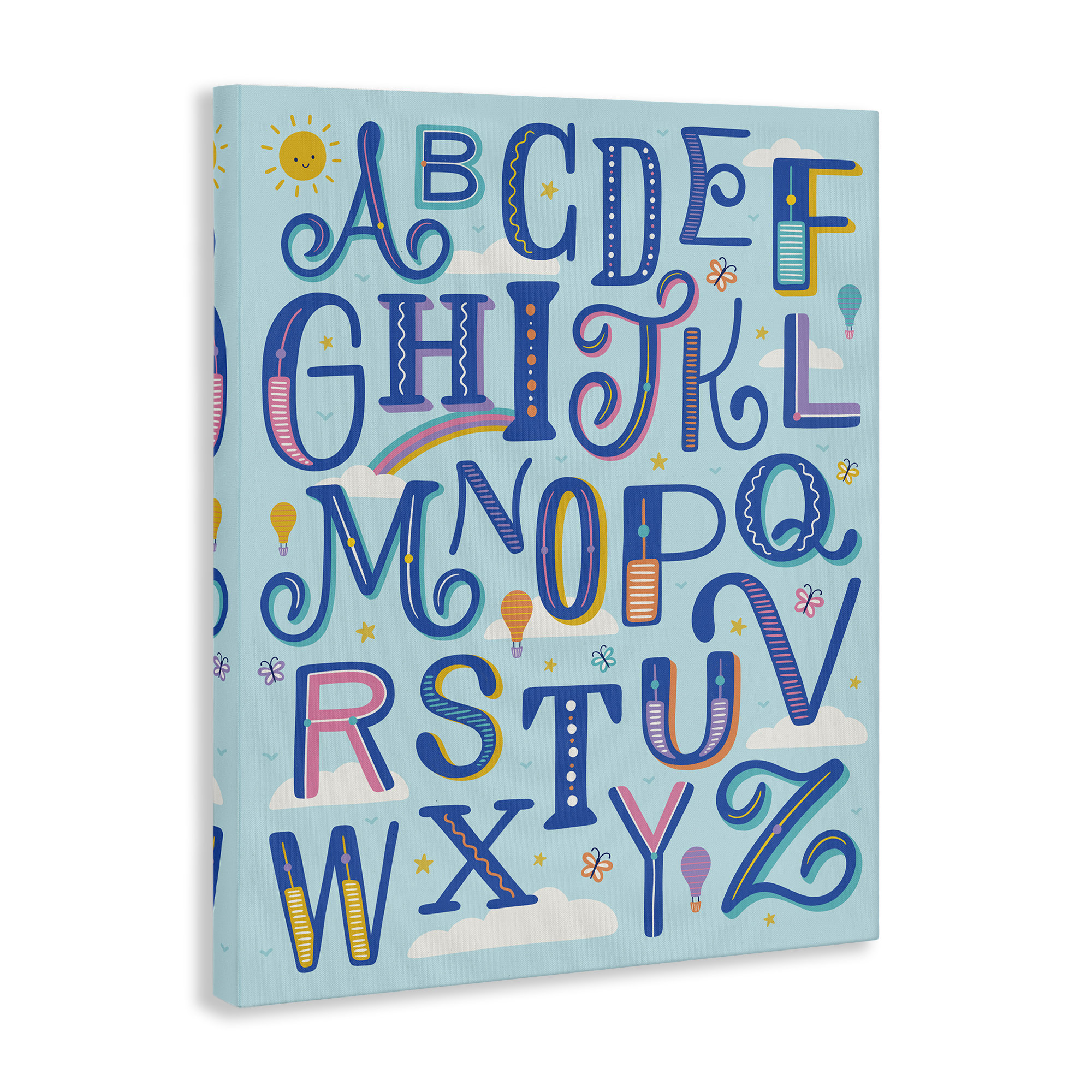 Trinx Alphabet Letters in Sky Canvas Wall Art, design by Jalynn Heerdt ...