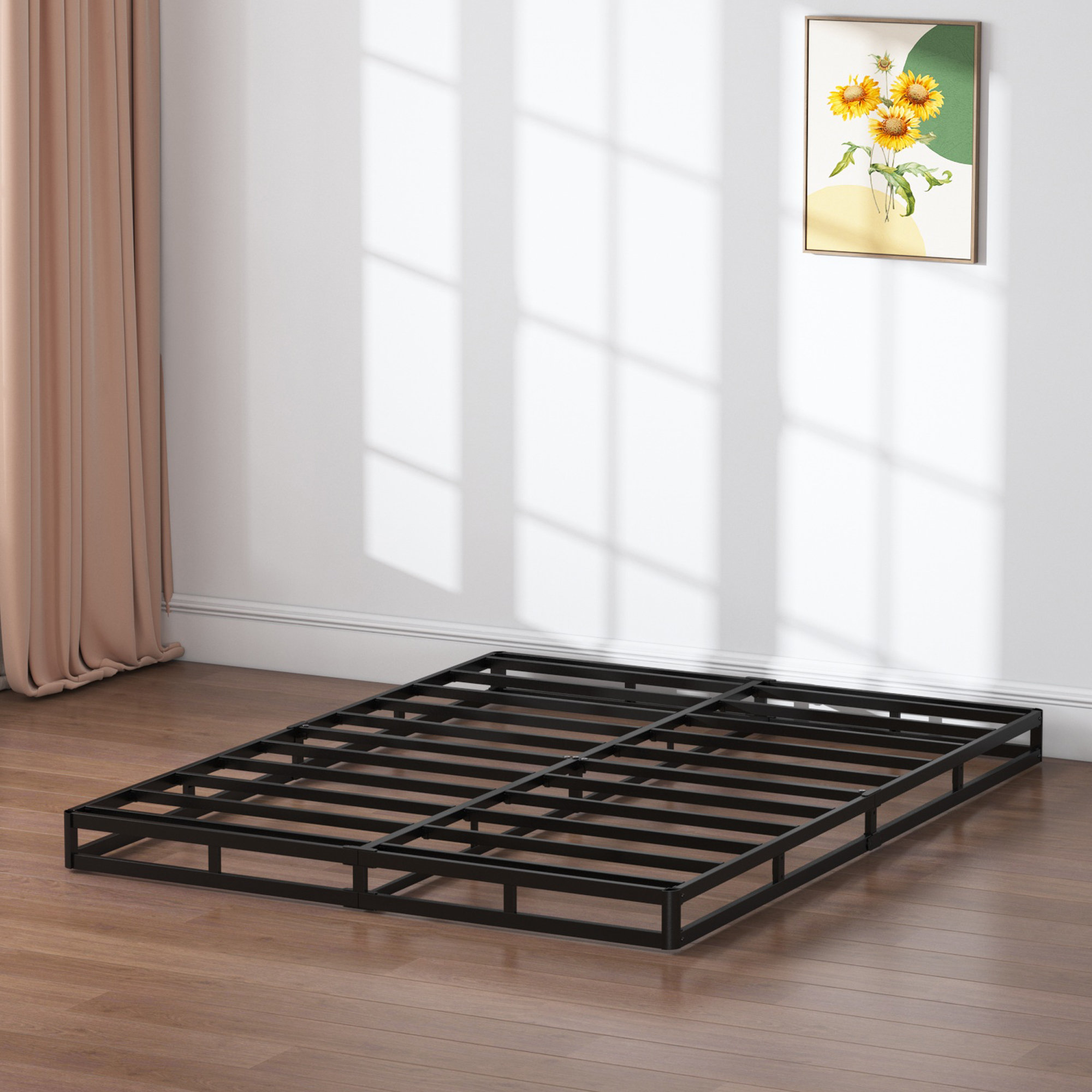 Ebern Designs 5 Inch Box Spring Low Profile Metal Frame Heavy Duty Easy ...