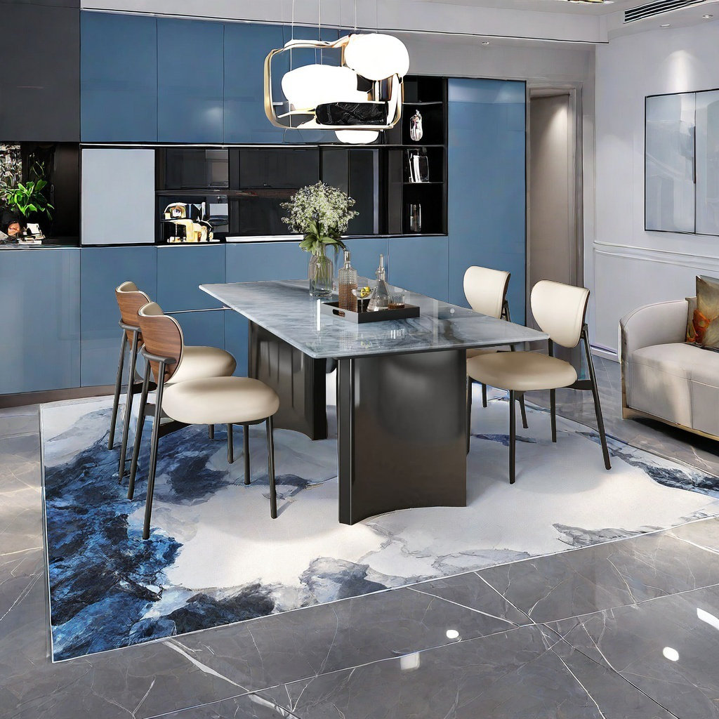 A Zoetic Home Rectangular Micro Crystalline Stone Dining Table | Wayfair