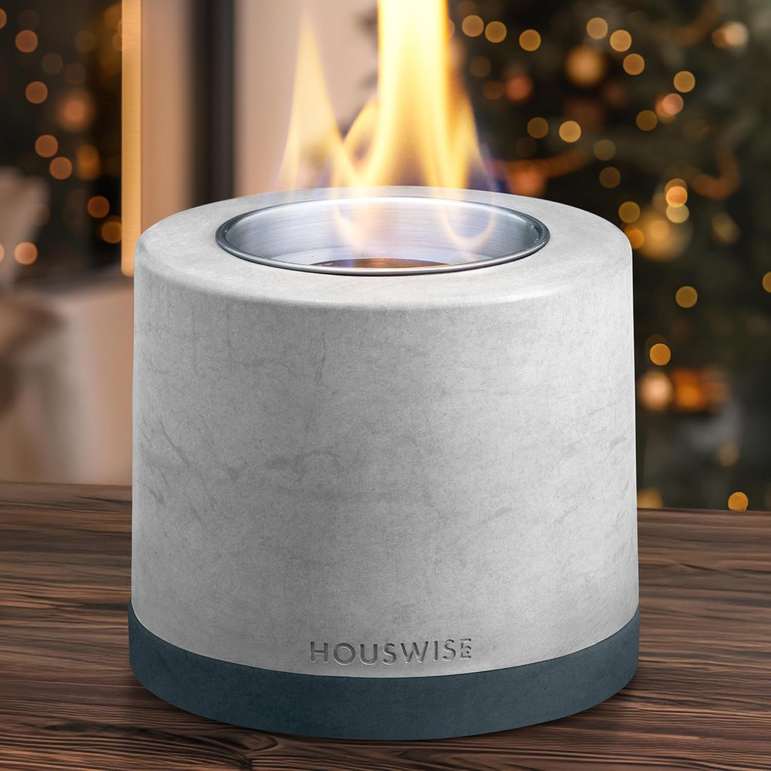 INKEDZ Tabletop Fire Pit Smores Maker Kit - Concrete Outdoor & Indoor ...