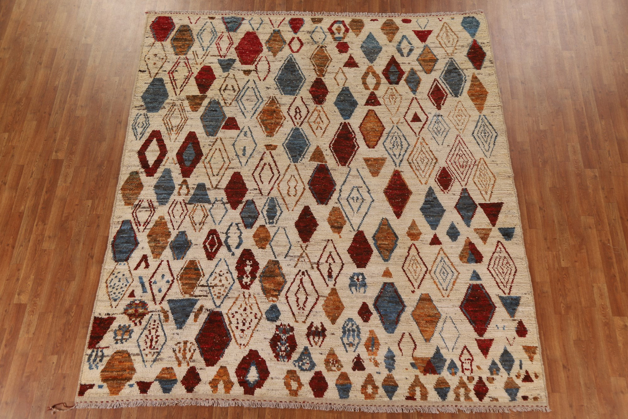 Rug Source Outlet Geometric Moroccan Square Area Rug Handmade 9X9 ...