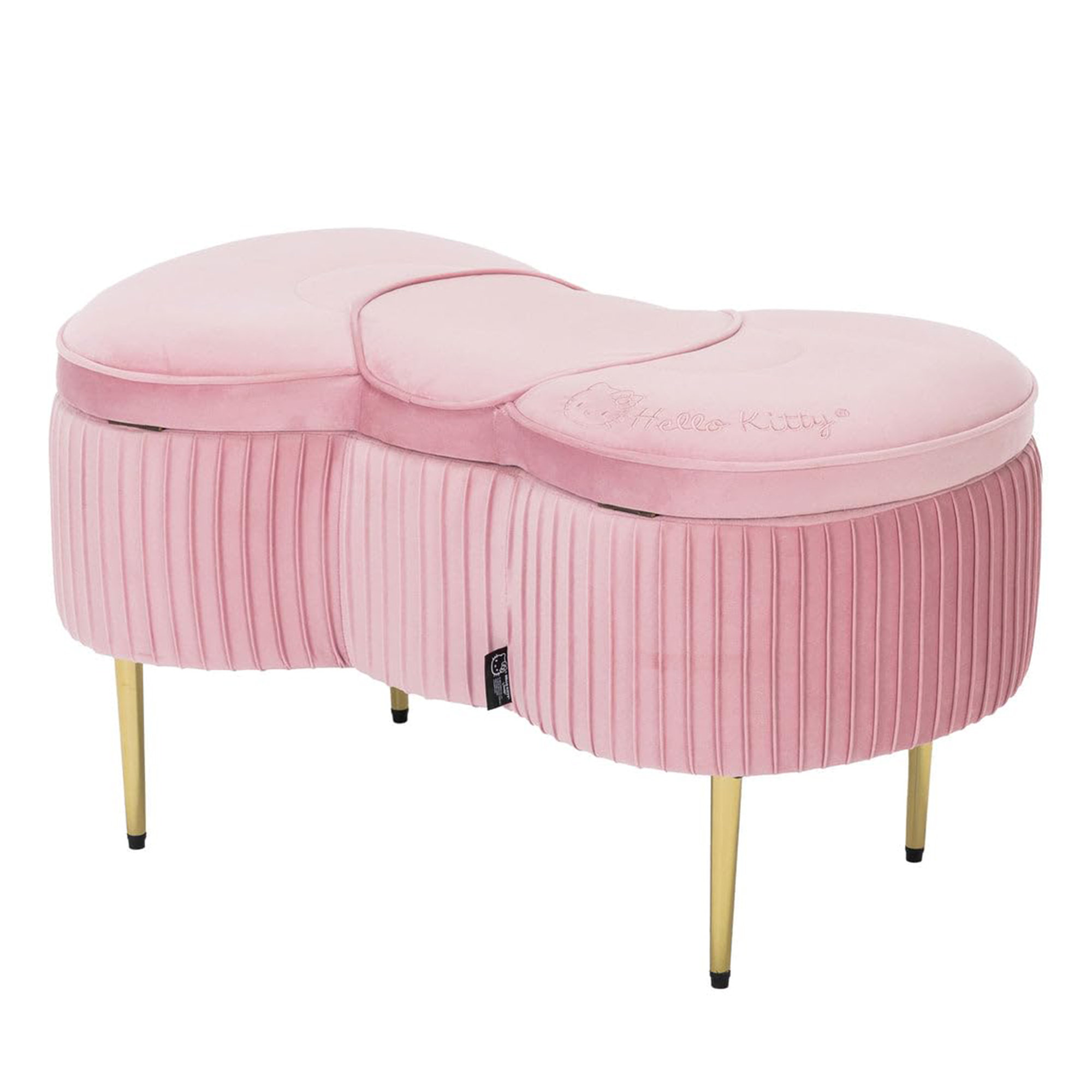 Mercer41 Hello Kitty Bow Velvet Storage Bench for Bedroom and Living ...